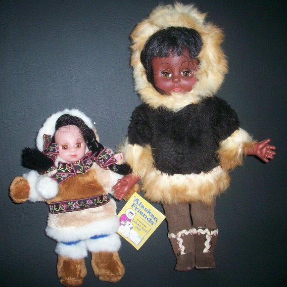 Alaskan Friends | Toys | Vintage Fur Leather 2 Eskimo Inuit Native ...